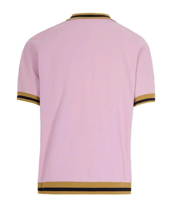 Marni Logo Embroidered Stripe-detail Polo Shirt