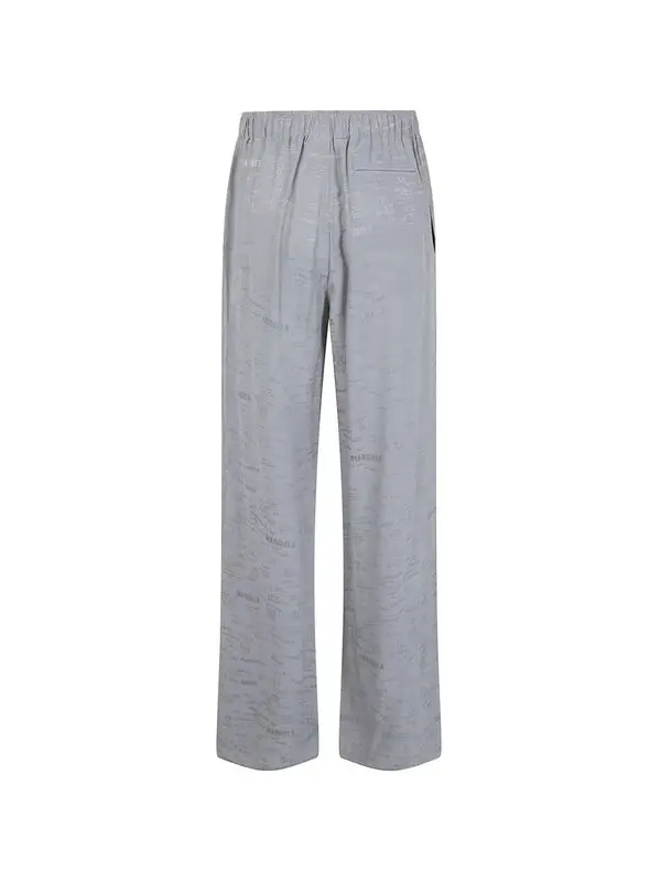 MAISON MARGIELA Satin Printed Wide Leg Pants - Gray