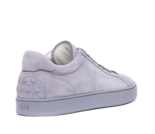 TOD'S Logo Detail Round Toe Sneakers - Grey