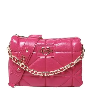 Moschino Love Logo Plaque Chain Linked Crossbody Bag
