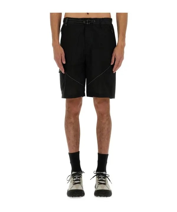 AND WANDER Belted Waist Shorts - Black