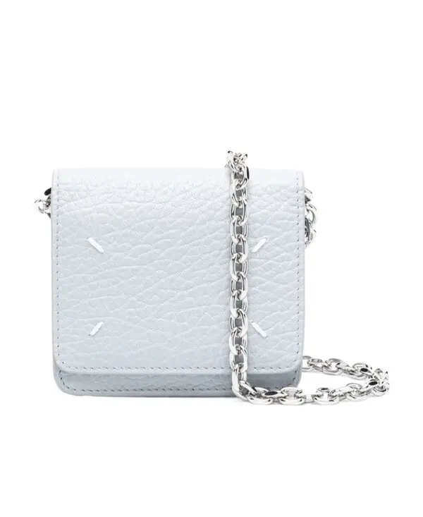 MAISON MARGIELA Foldover Top Chain-linked Wallet - White