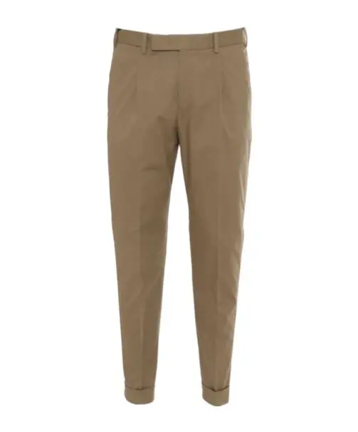 PT TORINO Pleat Detailed Tapered Trousers - Brown