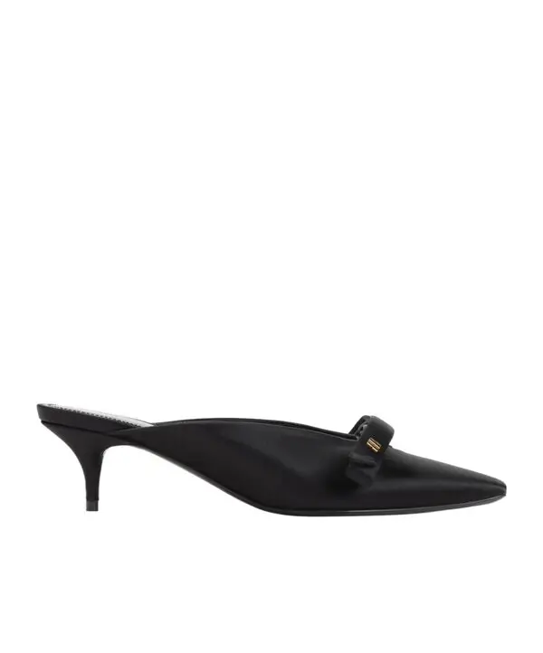 Balenciaga Nano Bow Mules - Black