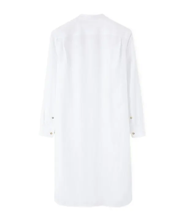 Loro Piana Long Sleeve Mandarin Collar Dress