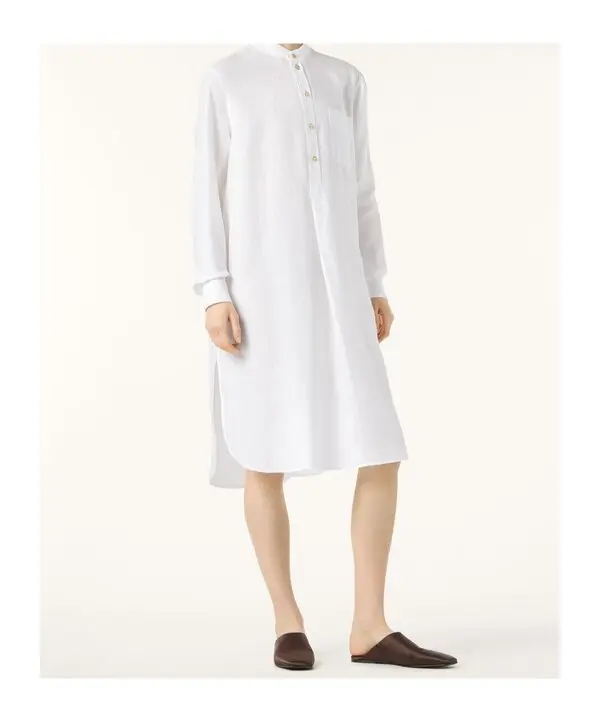 Loro Piana Long Sleeve Mandarin Collar Dress