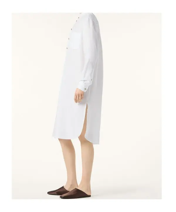 Loro Piana Long Sleeve Mandarin Collar Dress