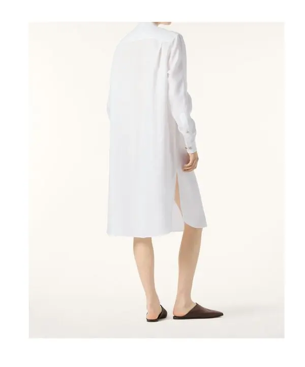 Loro Piana Long Sleeve Mandarin Collar Dress