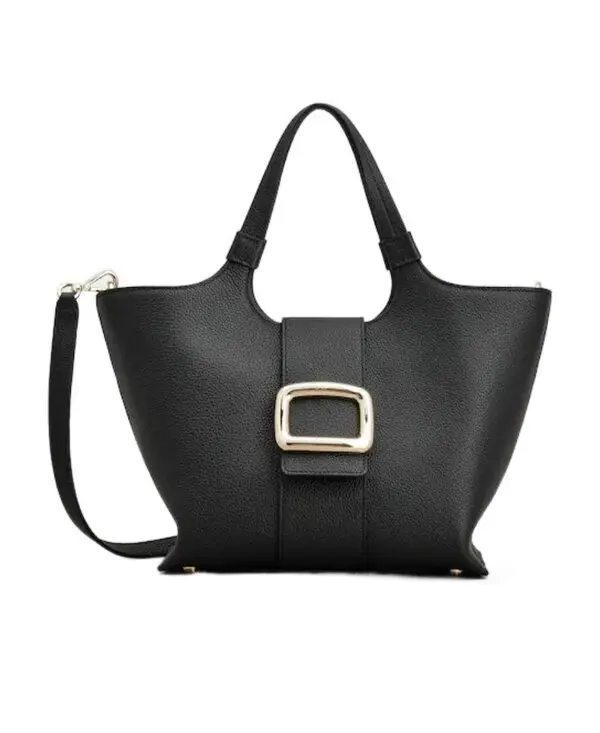 ROGER VIVIER Mini Viv Choc Tote Bag - Black