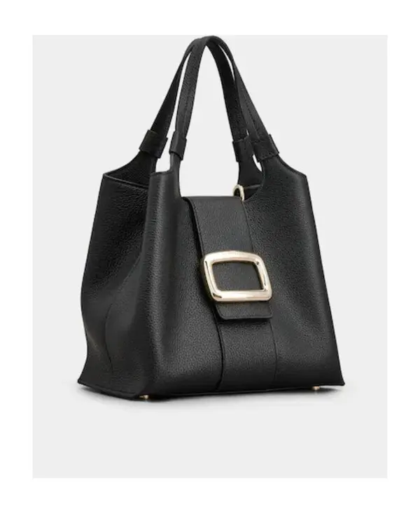 ROGER VIVIER Mini Viv Choc Tote Bag - Black