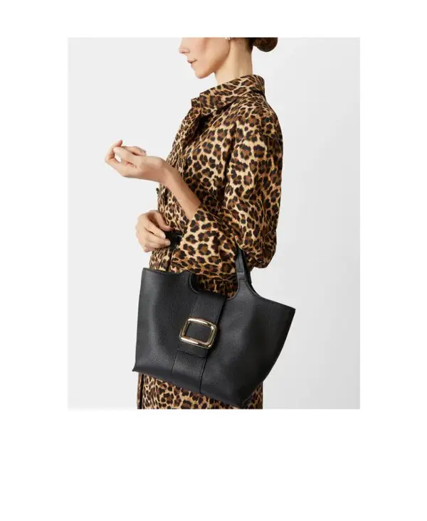 ROGER VIVIER Mini Viv Choc Tote Bag - Black