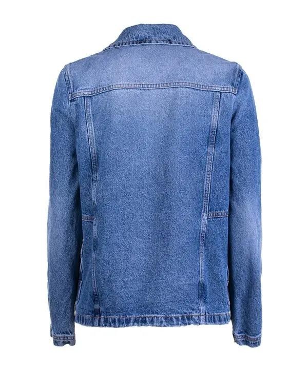 FAY Toggle Fastening Denim Jacket - Blue