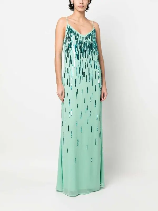 Amen Embellished V-neck Maxi Dress