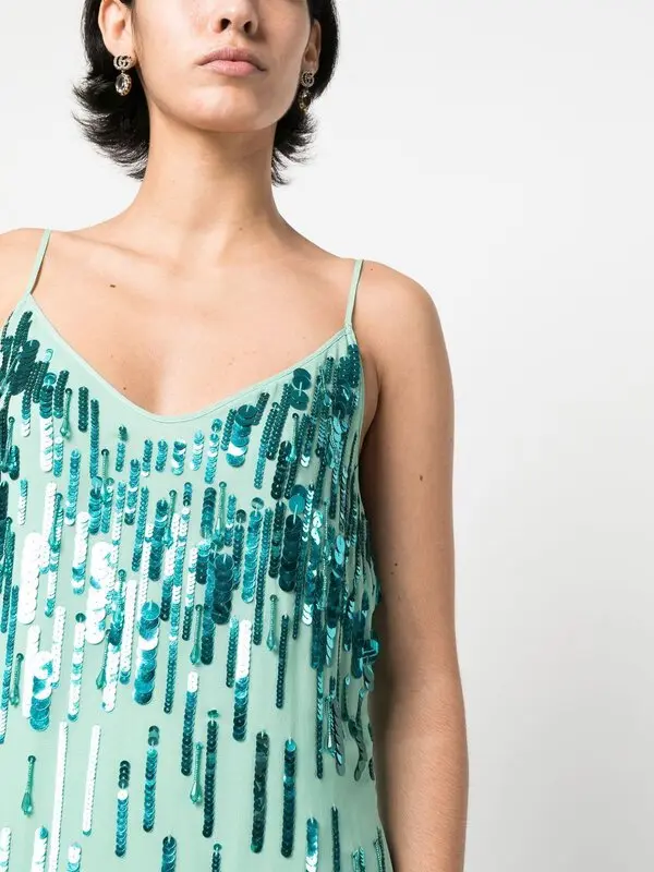 Amen Embellished V-neck Maxi Dress