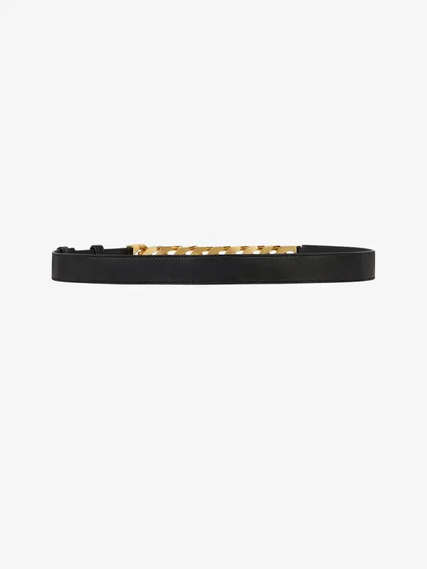 Givenchy Leather Belt With Chain Detail