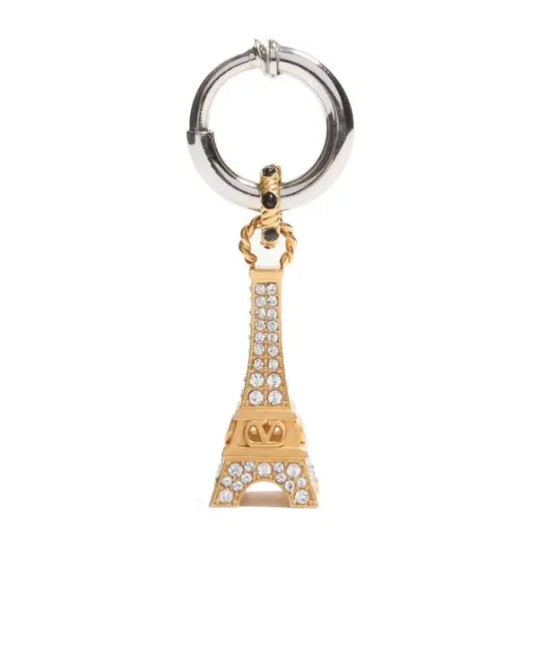 Valentino Garavani Single Earring With Swarovski Rhinestones - Palladium/bronze