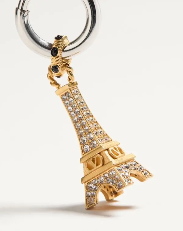 Valentino Garavani Eiffel Tower Embellished Single Earring - Palladium/bronze