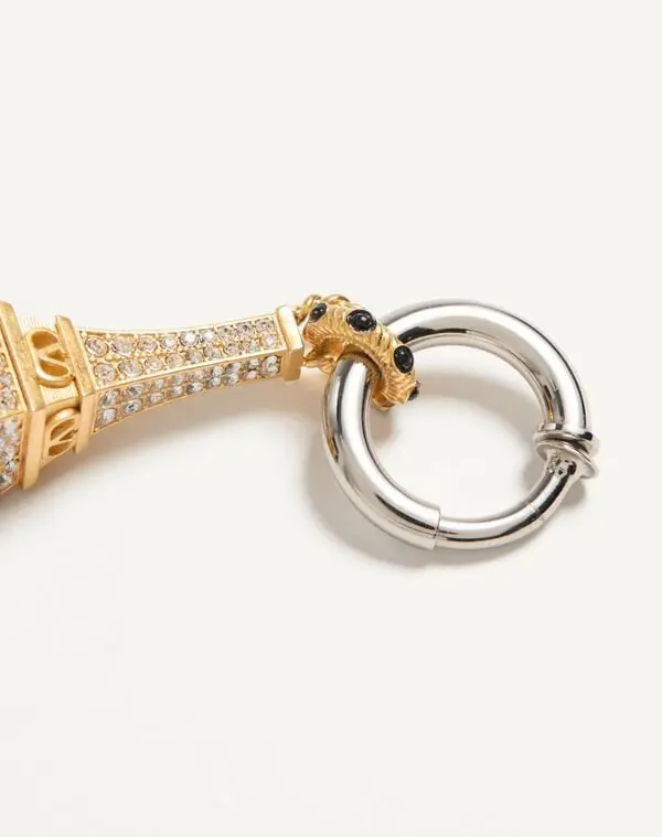 Valentino Garavani Eiffel Tower Embellished Single Earring - Palladium/bronze