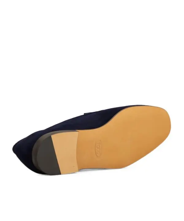 TOD'S Slip-on Loafers With Letter Print - Blue