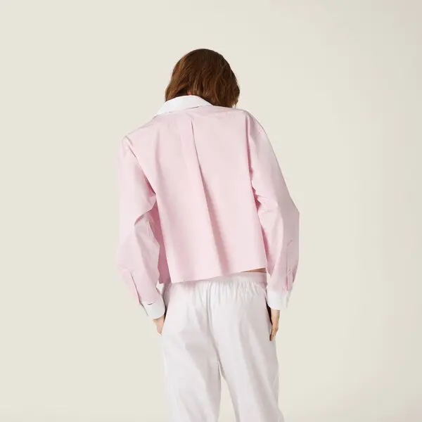 Miu Miu Poplin Shirt With Classic Collar