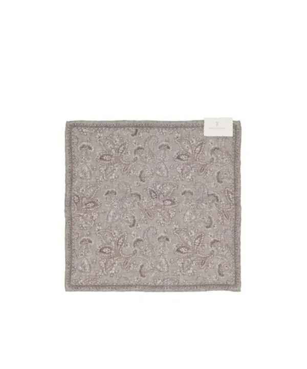 Brunello Cucinelli Double Face Pocket Square - Gray