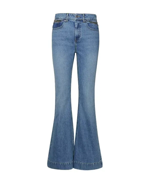 Stella McCartney Flared Jeans With Chain Detail - No