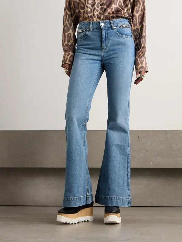 Stella McCartney Flared Jeans With Chain Detail