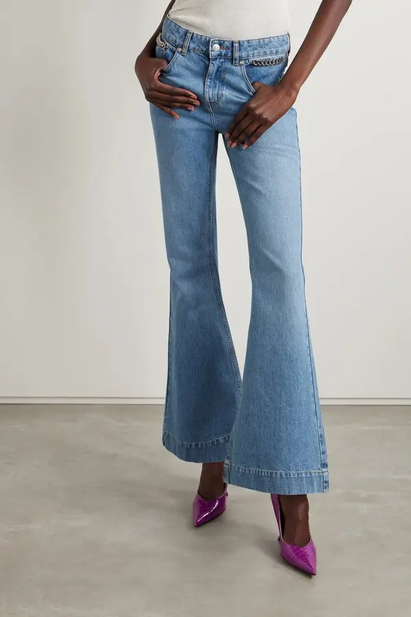 Stella McCartney Flared Jeans With Chain Detail