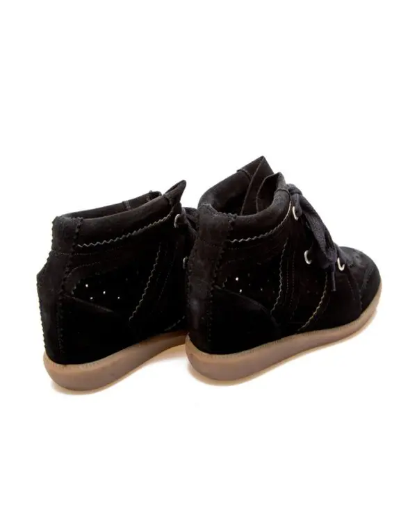 Isabel Marant Étoile Bobby Lace-up Wedge Sneakers - Black