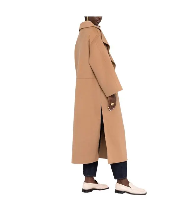 TOTEME Oversized Draped Coat - Camel