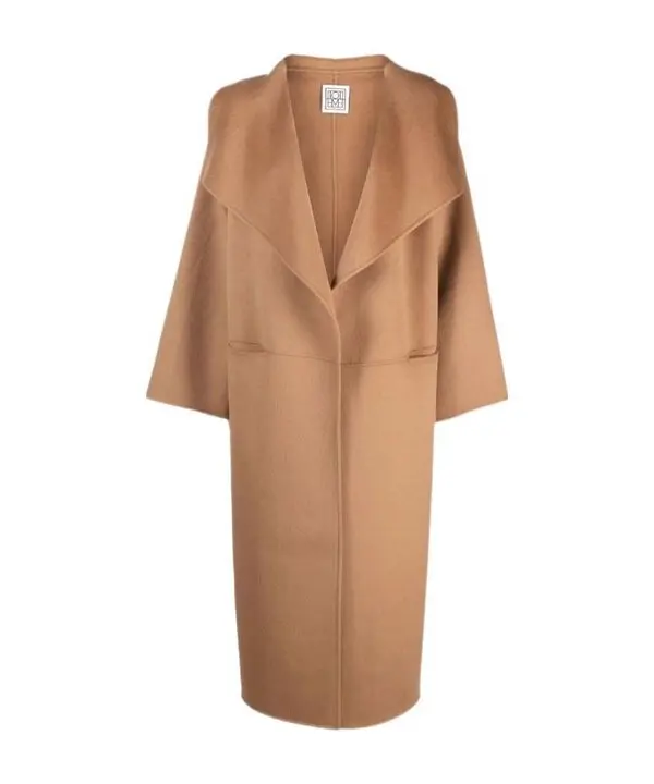 TOTEME Oversized Draped Coat - Camel