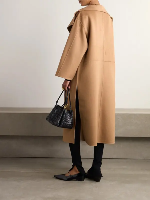 TOTEME Oversized Draped Coat - Camel