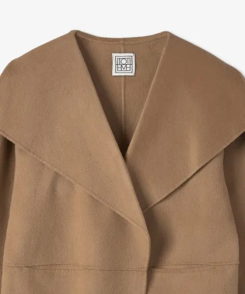 TOTEME Oversized Draped Coat - Camel