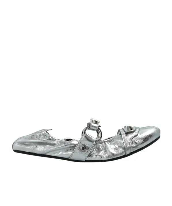 Balenciaga City Ballet Flats - Silver
