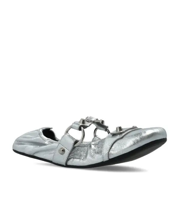 Balenciaga City Ballet Flats - Silver