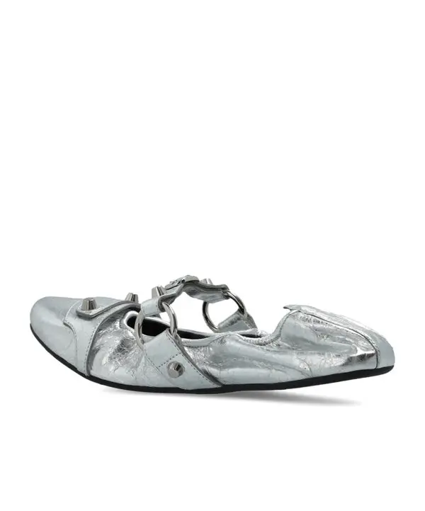 Balenciaga City Ballet Flats - Silver
