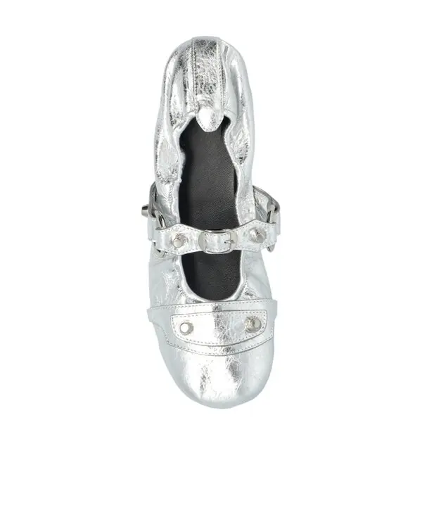 Balenciaga City Ballet Flats - Silver