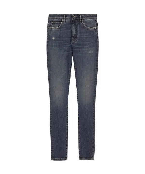 Dolce & Gabbana Dolce Gabbana Distressed Skinny Jeans - Blue