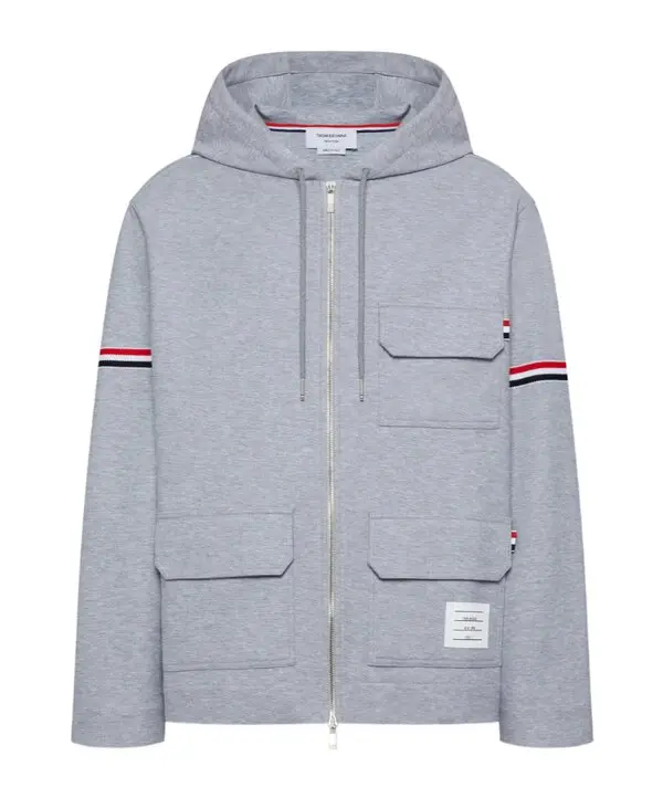 Thom Browne Double Face Tech Twill Parka - Gray