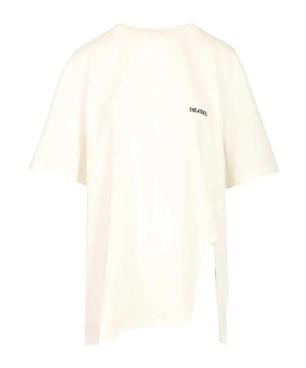 Attico Slit Crew-neck T-shirt - White
