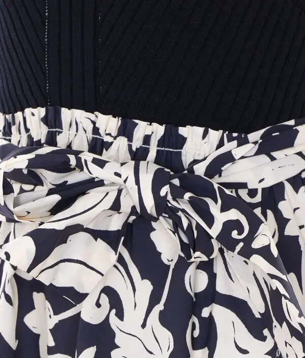 Liu Jo Sleeveless Cross-strap Printed Midi Dress