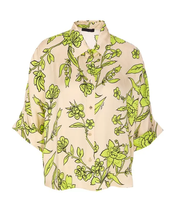 Liu Jo Printed Satin Shirt - Nude