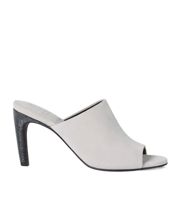 Brunello Cucinelli Open-toe Heels Mules - Grey
