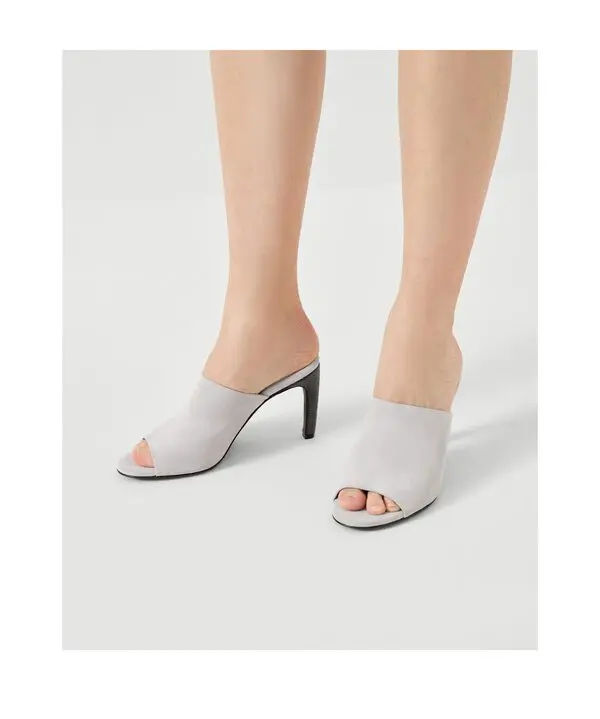 Brunello Cucinelli Open-toe High-heel Mules With Monili Embroidery