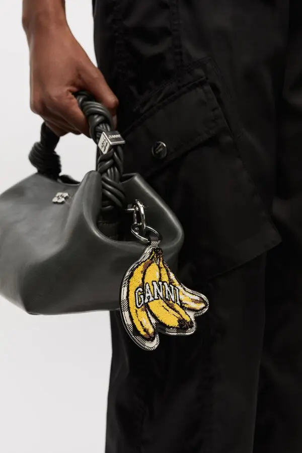 GANNI Banana Keychain With Sequins And Lettering - Multicolor