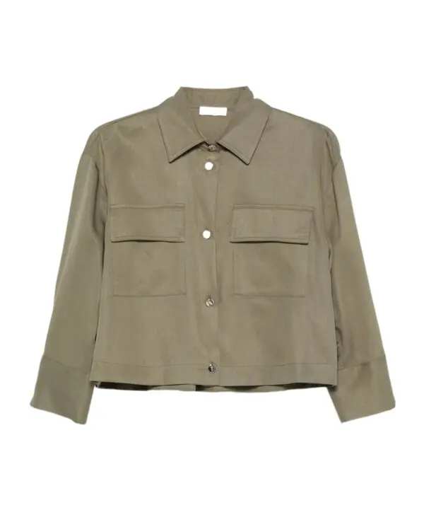Liu Jo Chest Pocket Buttoned Shirt - Light Olive