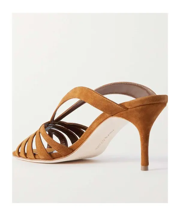 Manolo Blahnik Amaluna" Suede High-heeled Sandals