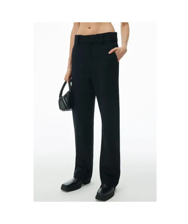 Alexander Wang Straight Cotton Tailored Trousers
