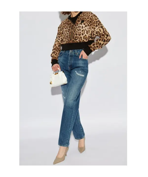 Dolce & Gabbana Leopard Print Crewneck Sweatshirt