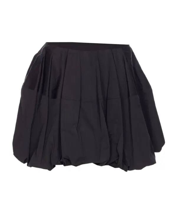 Alaïa Poplin Balloon Skirt With Pleated Hem